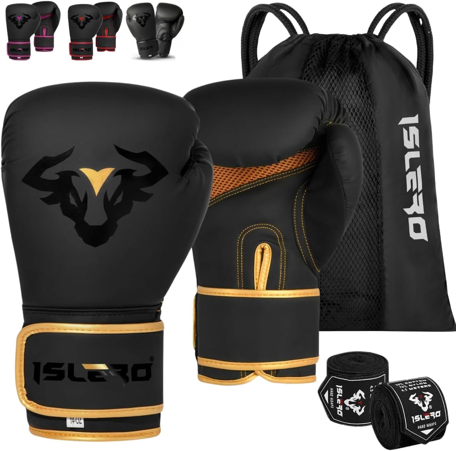Islero The Bull Series Golden Boxing Gloves – EVO Fitness
