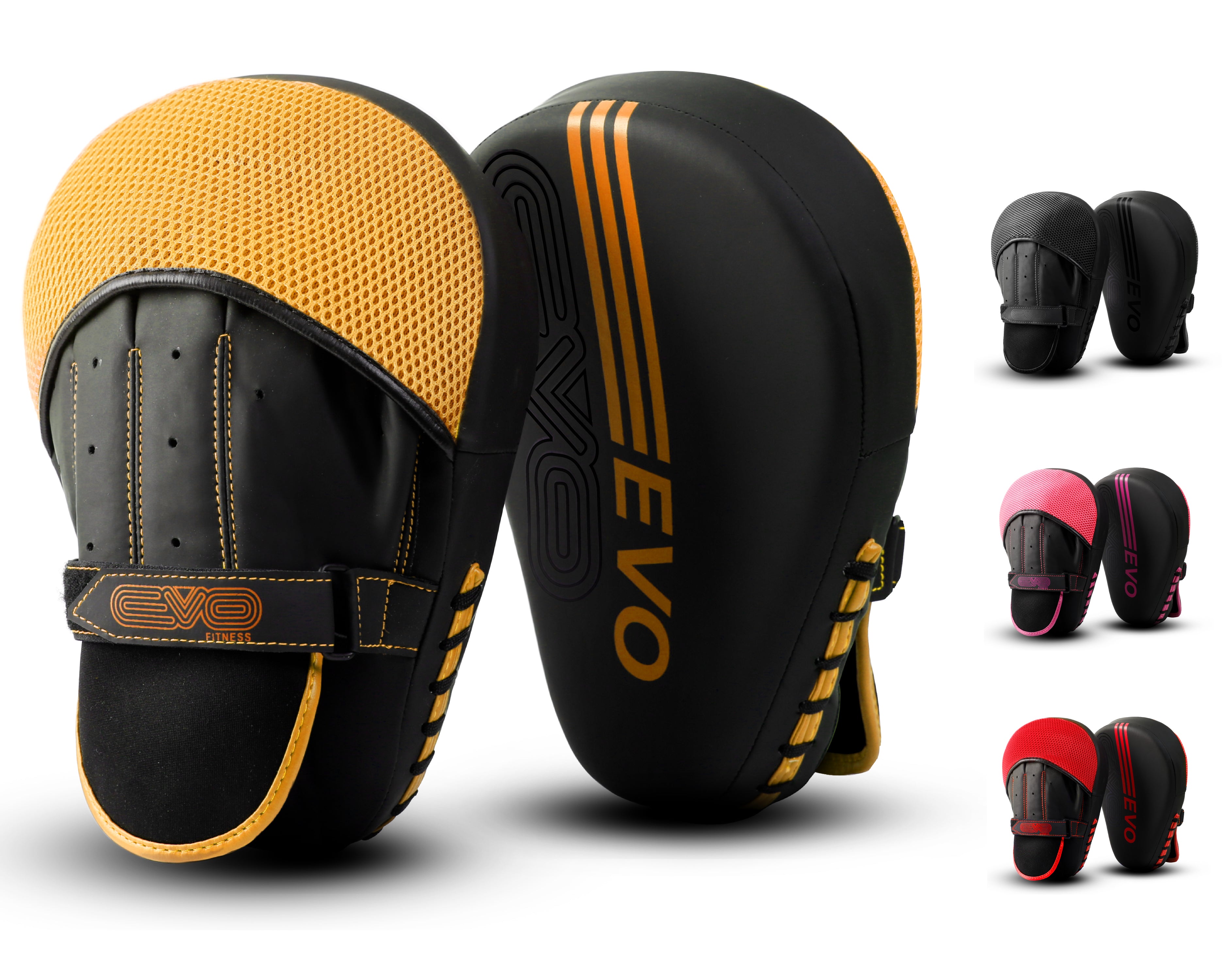 EVO FITNESS CURVED GOLDEN BOXING FOCUS PADS – EVO Fitness